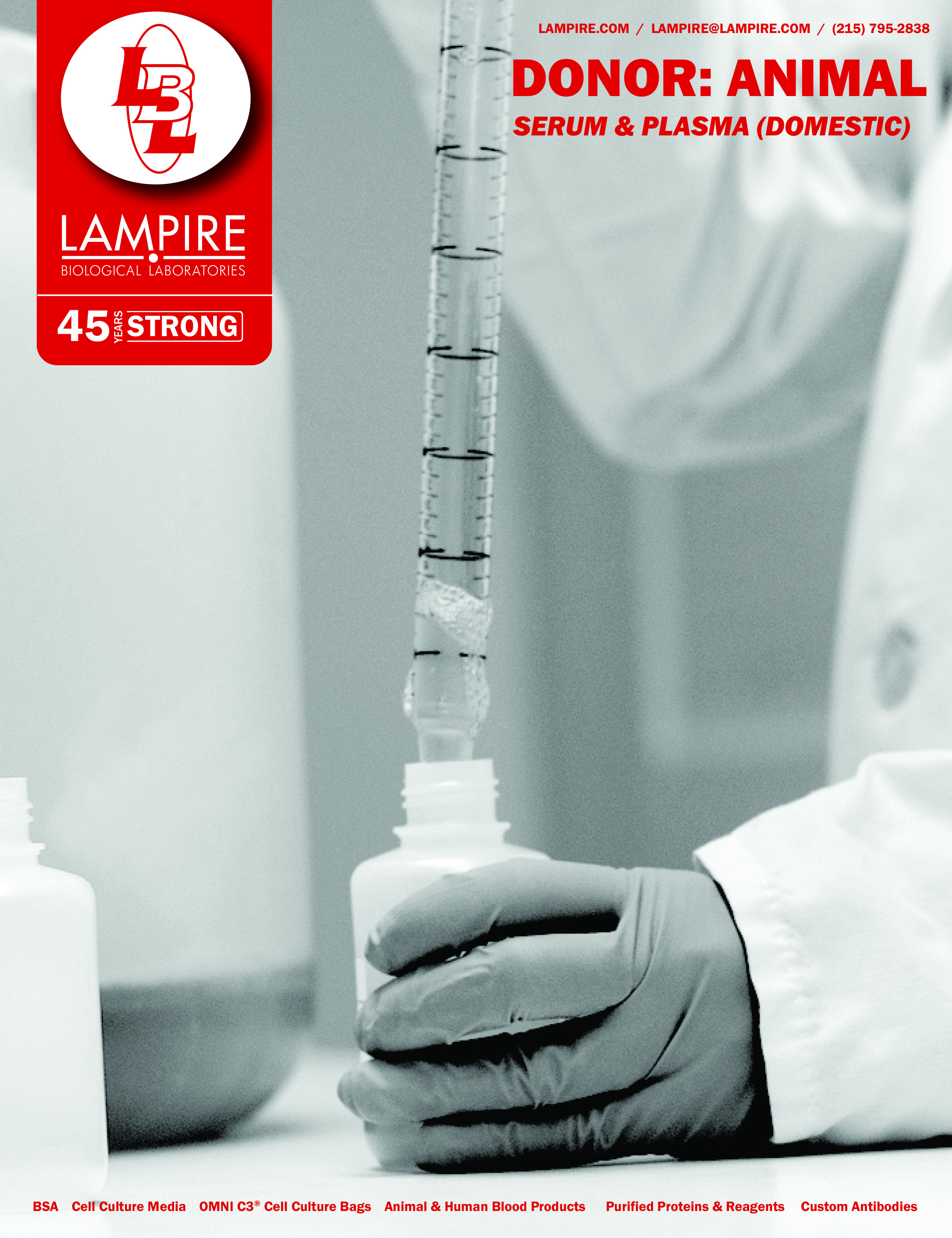 Domestic Serum & Plasma | Lampire Biological Laboratories, Inc.
